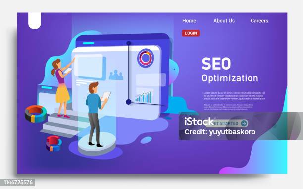 Template Halaman Arahan Pemasaran Media Sosial Konsep Desain Datar
