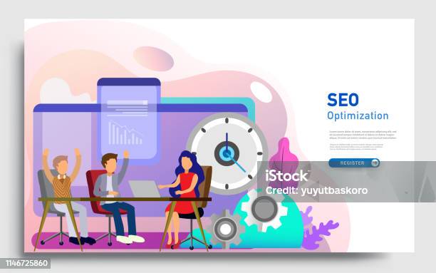 Template Halaman Arahan Pemasaran Media Sosial Konsep Desain Datar