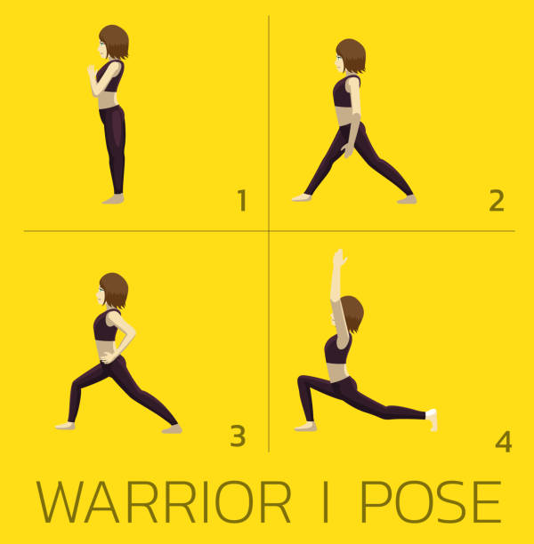 Yoga Warrior 1 Pose Illustrations Royalty Free Vector Graphics And Clip Art Istock