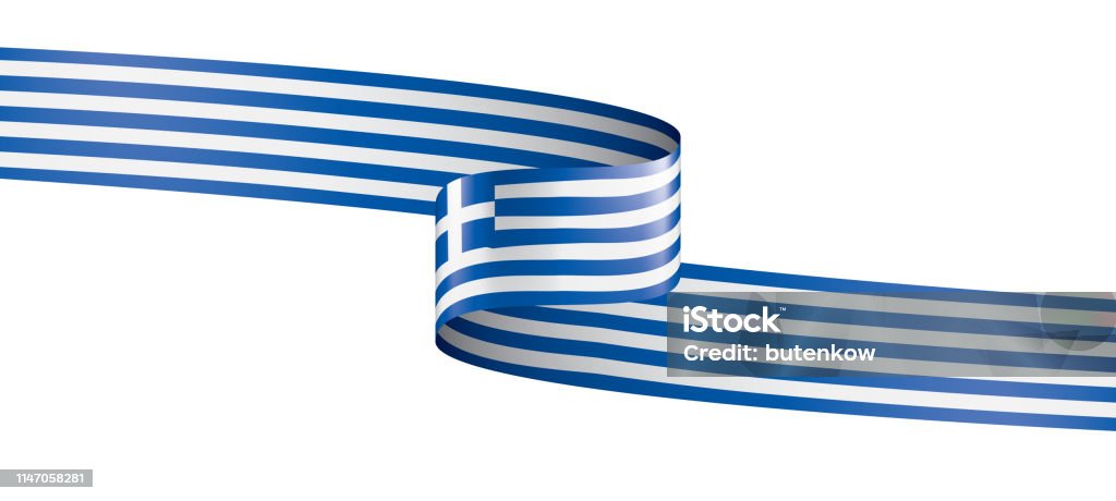 Ilustración De Bandera De Grecia Ilustración Vectorial Sobre Un Fondo