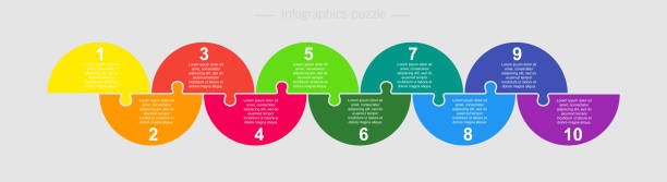 Free download of 10 piece puzzle template vector graphics and illustrations