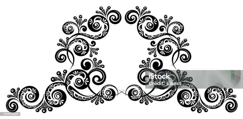 Decorative Monogram Calligraphic Border Stock Illustration Download