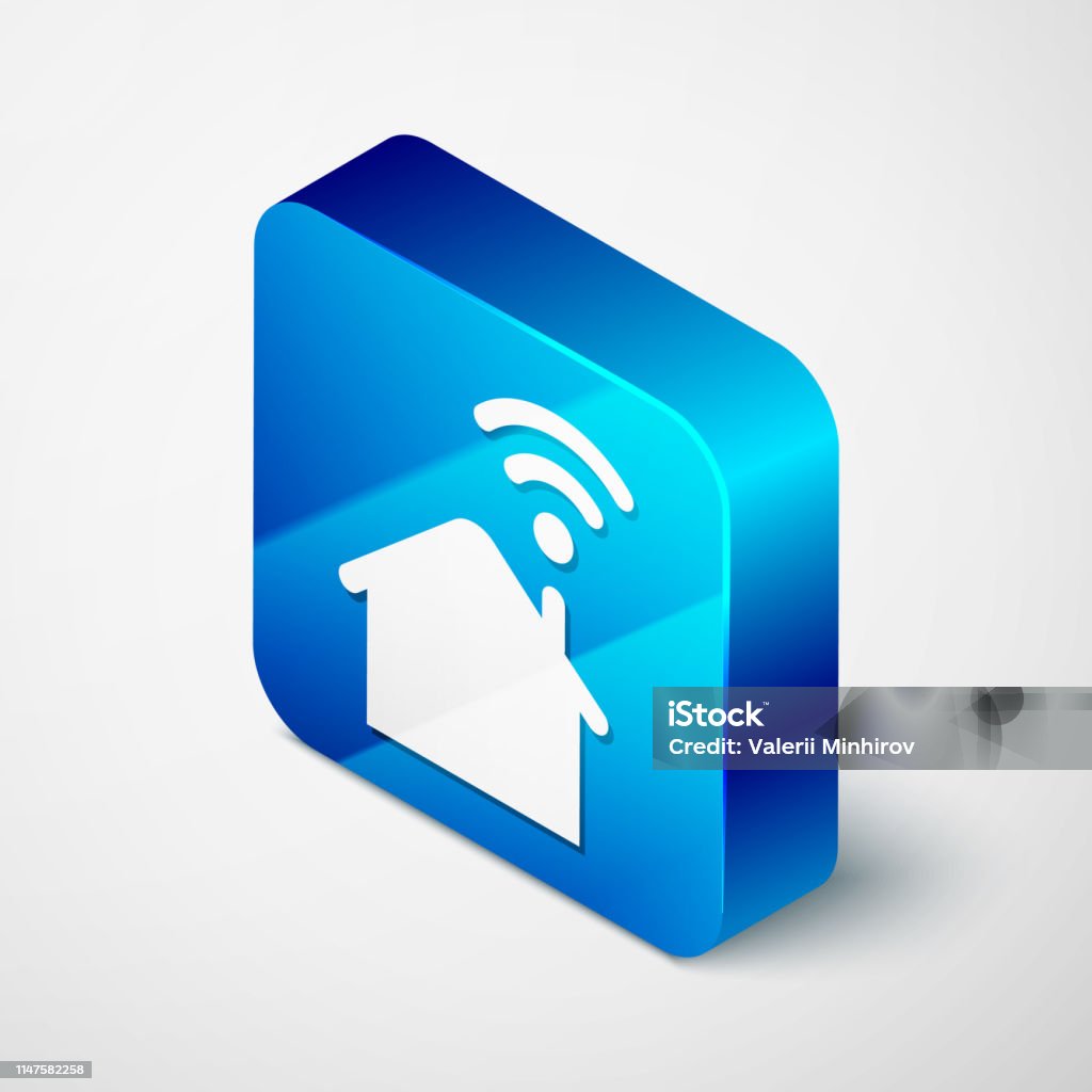 Rumah Pintar Isometrik Dengan Ikon Wifi Terisolasi Pada Latar Belakang ... Rumah Pintar Isometrik Dengan Ikon Wifi Terisolasi Pada Latar Belakang ...