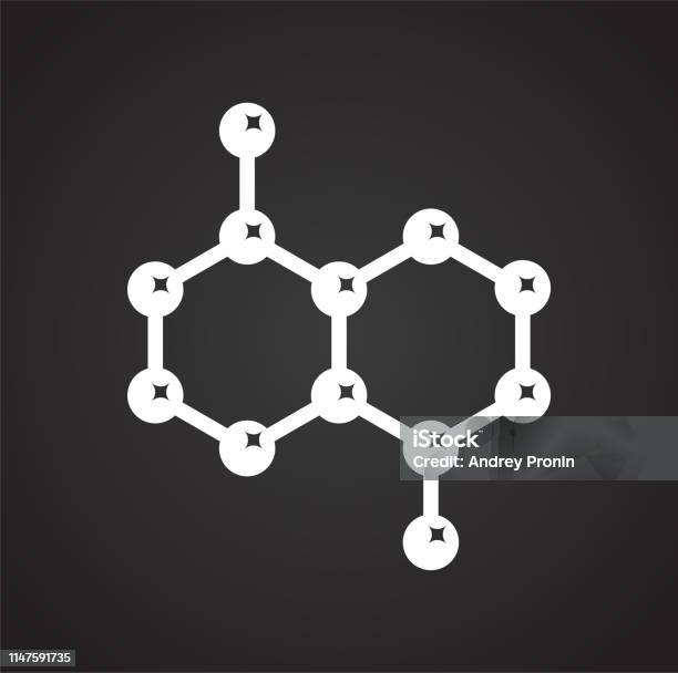 Ikon Molecula Di Latar Belakang Untuk Desain Grafis Dan Web Tanda