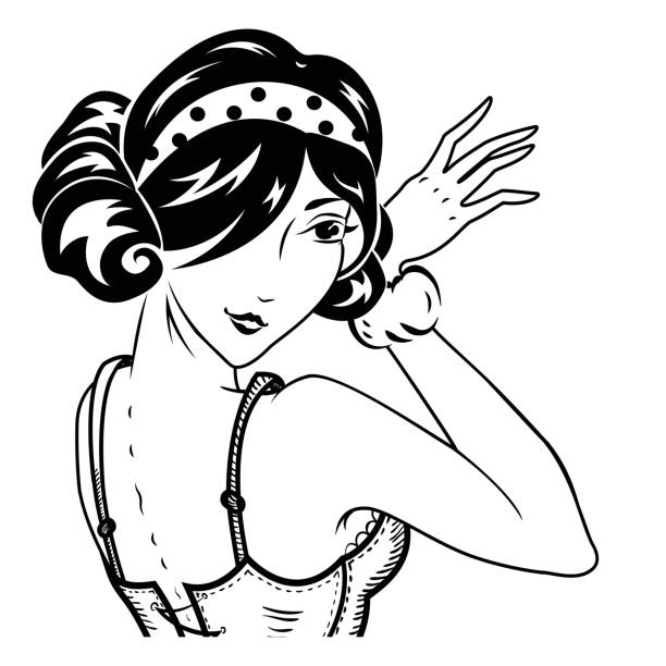 60 50s Pin Up Models Cartoon Illustrations Royalty Free Vector Graphics And Clip Art Istock