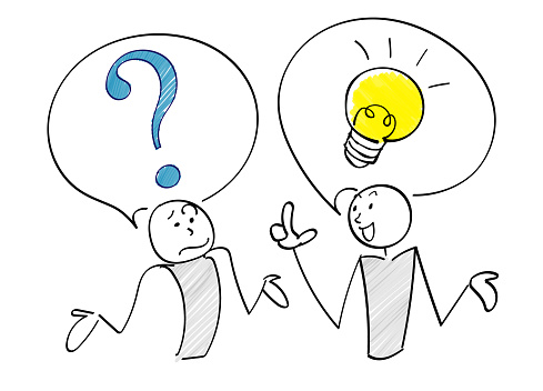 Question And Answer Scene Of 2 People Stock Illustration - Download ... Question And Answer Scene Of 2 People Stock Illustration - Download ...