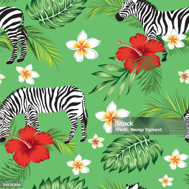 Pola Mulus Hutan Tropis Zebra Dan Bunga Ilustrasi Stok - Unduh Gambar ... Pola Mulus Hutan Tropis Zebra Dan Bunga Ilustrasi Stok - Unduh Gambar ...