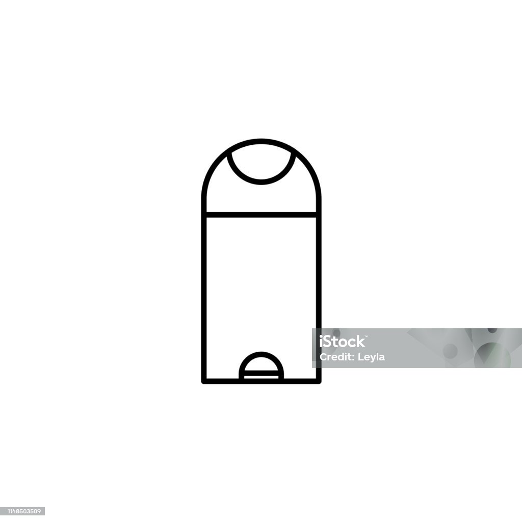 Vetores De Recicl O Ícone Do Esboço Do Escaninho Linha Isolada
