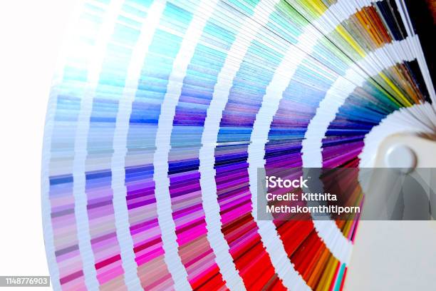 Palet Warna Katalog Warna Sampel Latar Belakang Pelangi Foto Stok