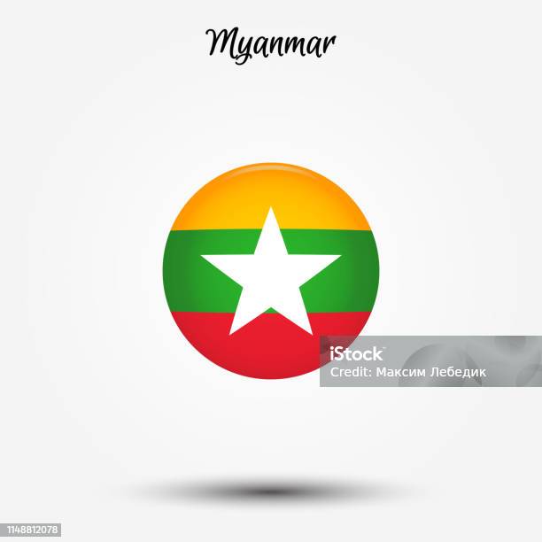Bendera Myanmar Ilustrasi Vektor Ilustrasi Stok Unduh Gambar Sekarang