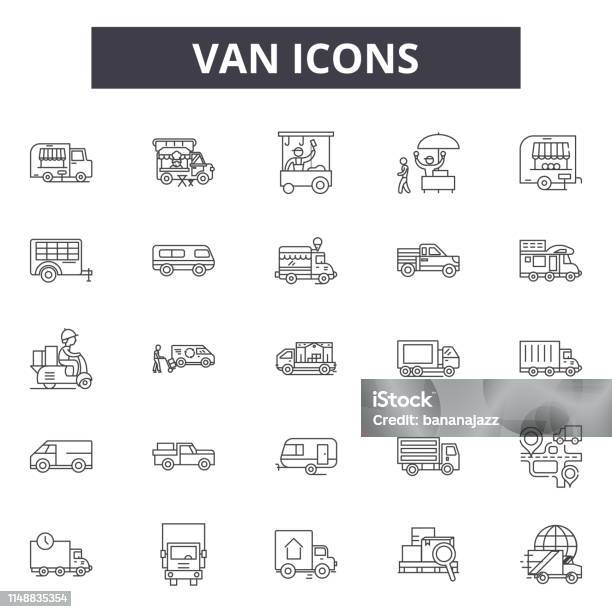 Ikon Garis Gaun Tanda Set Vektor Konsep Ilustrasi Kerangka Ilustrasi