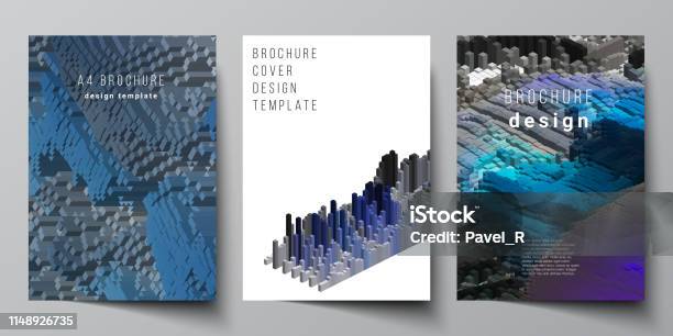 Tata Letak Vektor Format A4 Mencakup Templat Desain Mockup Untuk Brosur