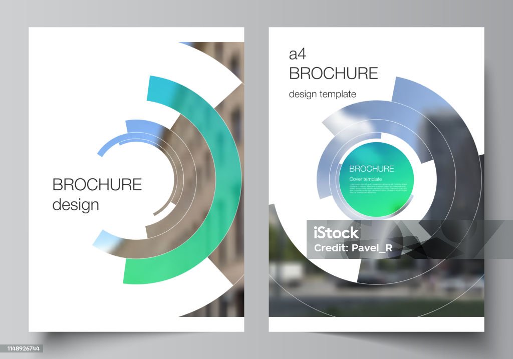 Tata Letak Vektor Format A4 Template Desain Mockups Sampul Modern Untuk