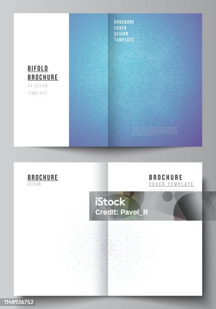 Tata Letak Vektor Dari Dua Templat Desain Mockup Sampul Modern Format