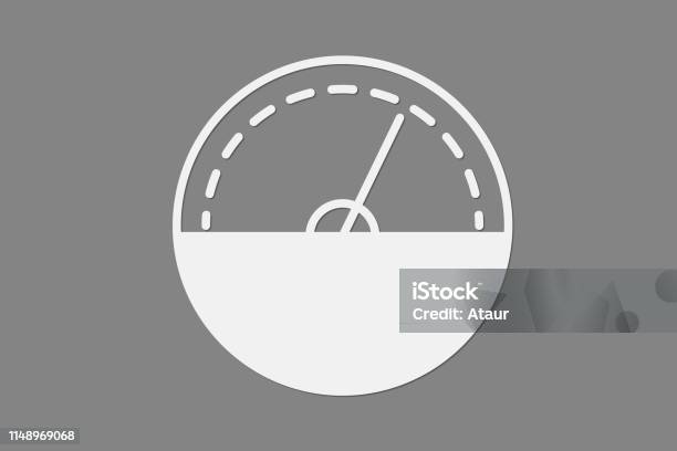 Ikon Speedometer Tradisional Dengan Desain Lingkaran Pada Ilustrasi