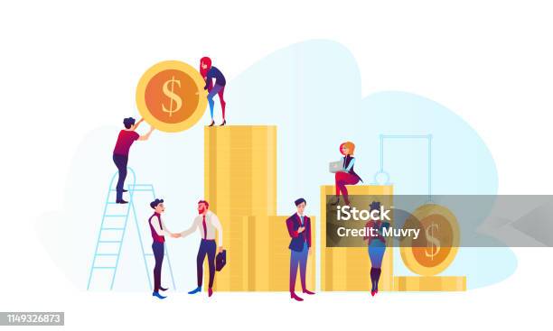 Templat Halaman Arahan Invest Dalam Ide Terbaik Konsep Desain Datar