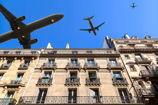 Free Stock Photo of Old Building With Plane Flying in the Sky ...