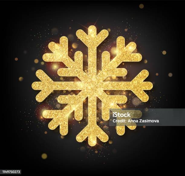 Kepingan Salju Dengan Tekstur Glitter Emas Natal Tahun Baru Dekorasi ... Kepingan Salju Dengan Tekstur Glitter Emas Natal Tahun Baru Dekorasi ...