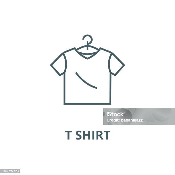 T Shirt Vecteur Ligne Icône Concept Linéaire Signe De Contour Symbole