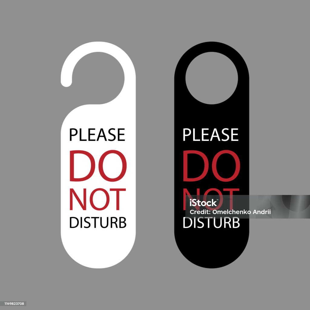 Do Not Disturb Door Hanger Icon Stock Illustration Download Image Now