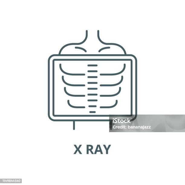 Icône De Ligne De Vecteur De Rayon X Concept Linéaire Signe De Contour