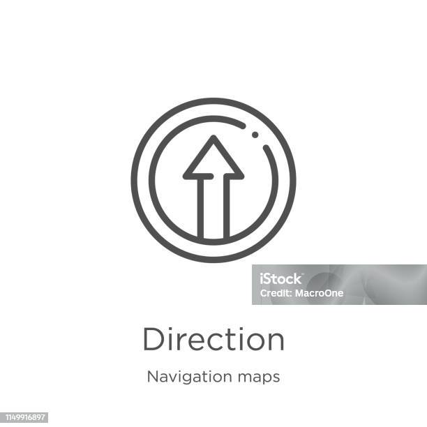 Direction Icon Vector From Navigation Maps Collection Thin Line