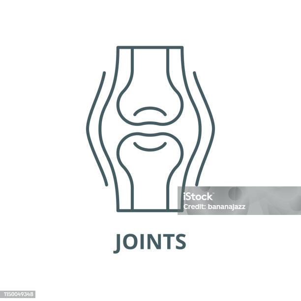Ikon Garis Vektor Sendi Konsep Linear Tanda Kerangka Simbol Ilustrasi