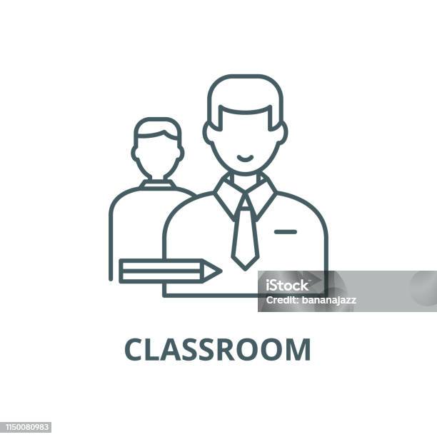Ikon Garis Vektor Classroom Konsep Linear Tanda Kerangka Simbol ... Ikon Garis Vektor Classroom Konsep Linear Tanda Kerangka Simbol ...