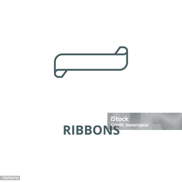 Ikon Garis Vektor Pita Konsep Linear Tanda Kerangka Simbol Ilustrasi