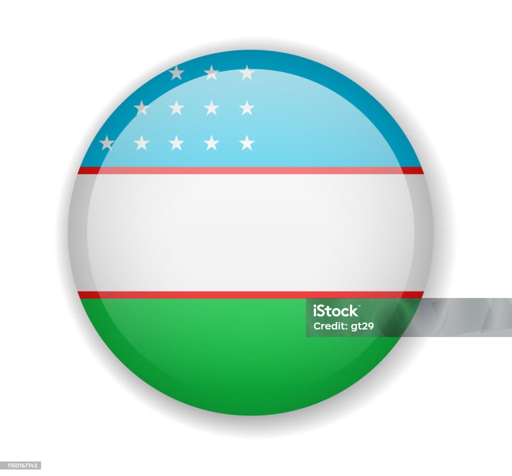 Uzbekistan Bendera Bulat Ikon Terang Pada Latar Belakang Putih ... Uzbekistan Bendera Bulat Ikon Terang Pada Latar Belakang Putih ...