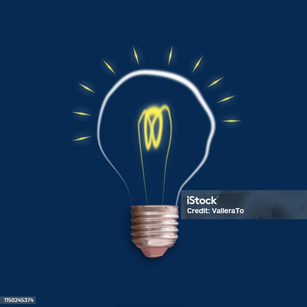 Ide Konsep Bola Lampu Pada Latar Belakang Biru Konsep Ideide Cemerlang ... Ide Konsep Bola Lampu Pada Latar Belakang Biru Konsep Ideide Cemerlang ...