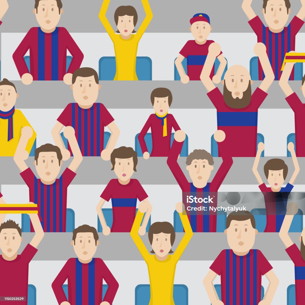 Ilustración de Aficionados Al Fútbol Animando En Las Gradas Del Estadio ... Ilustración de Aficionados Al Fútbol Animando En Las Gradas Del Estadio ...
