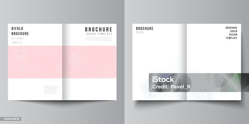 Tata Letak Vektor Dari Dua Templat Desain Mockup Sampul Modern Format