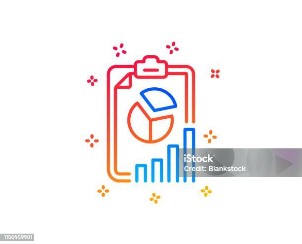 Report Line Icon Column Graph Pie Chart Sign Vector Stock Illustration Download Image Now Istock