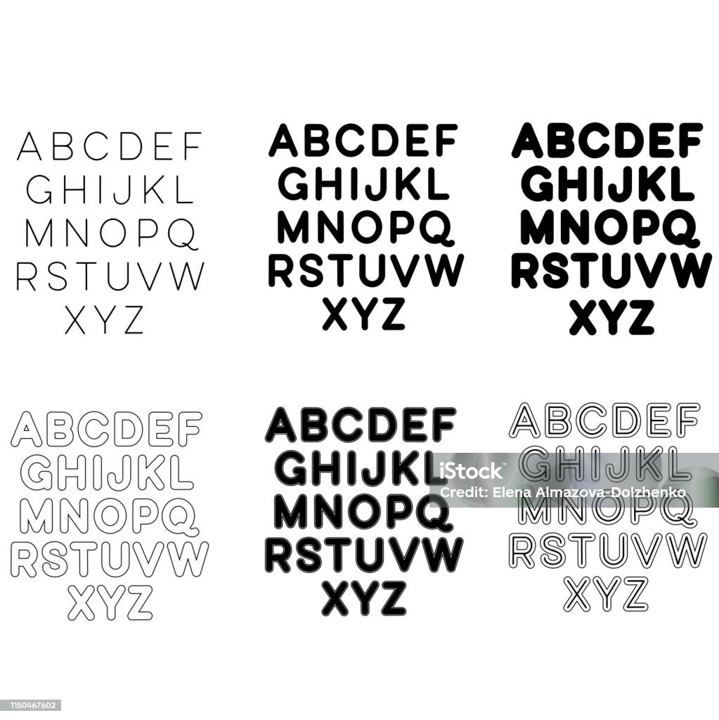 Font Huruf Yang Digambar Dengan Tangan Alfabet Ilustrasi Stok Unduh Gambar Sekarang Alfabet