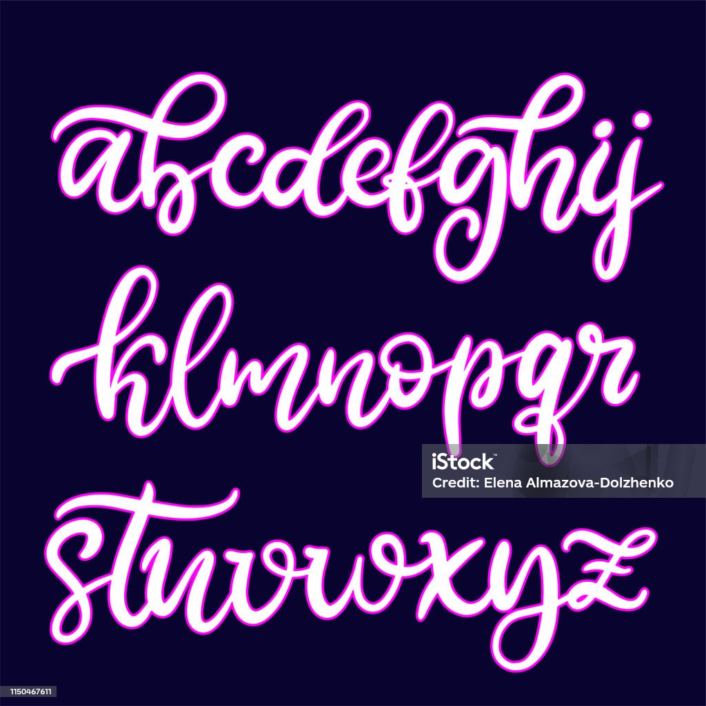 Font Huruf Yang Digambar Dengan Tangan Alfabet Ilustrasi Stok Unduh Gambar Sekarang Alfabet