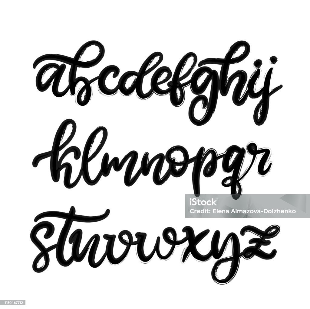 Font Huruf Yang Digambar Dengan Tangan Alfabet Ilustrasi Stok Unduh Gambar Sekarang Alfabet