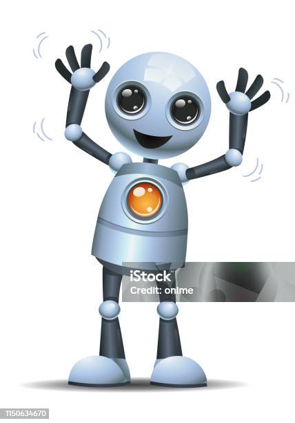 Little Robot Waving Both Hand Stock Illustration - Download Image Now ... Little Robot Waving Both Hand Stock Illustration - Download Image Now ...