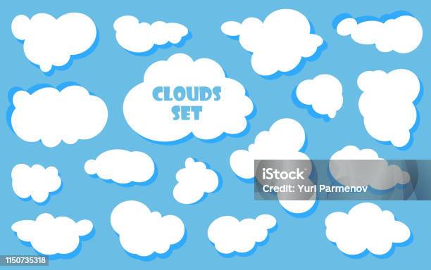 Icône De Nuages Nuage Symbole Ou Logo Différents Nuages Vecteur