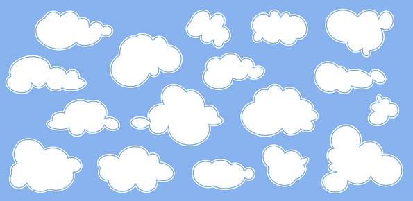 Icône De Nuages Symbole Ou Logo De Nuage Ensemble De Vecteur De Nuages