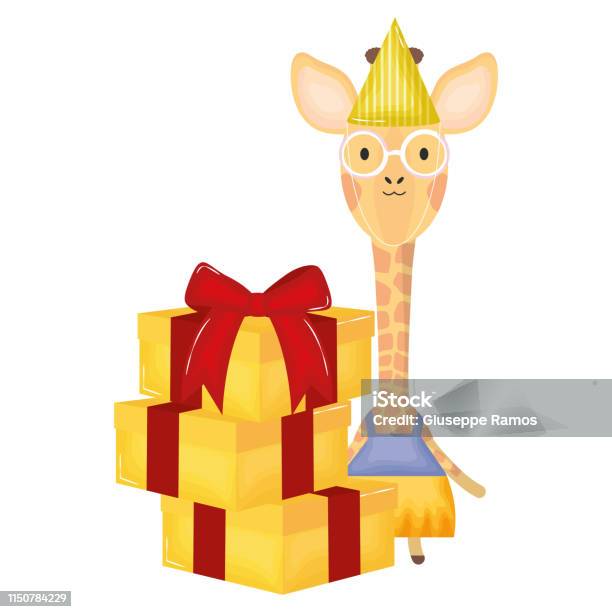 Jerapah Lucu Dengan Kotak Hadiah Di Pesta Ulang Tahun Ilustrasi Stok ... Jerapah Lucu Dengan Kotak Hadiah Di Pesta Ulang Tahun Ilustrasi Stok ...