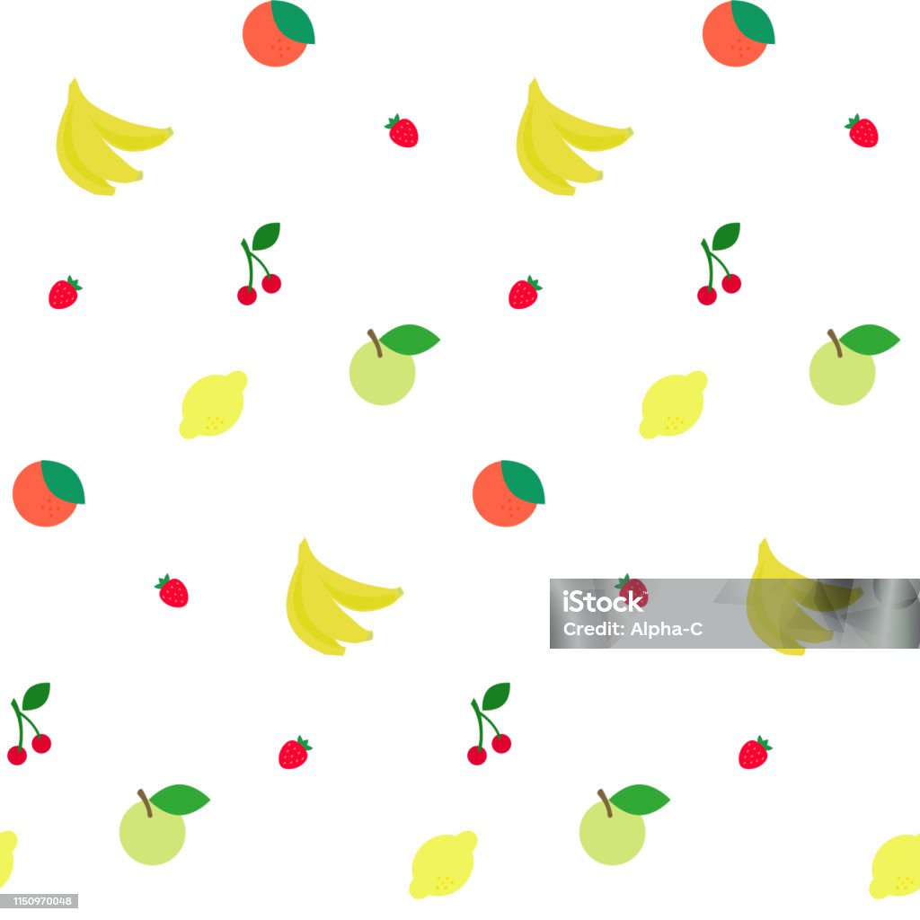 Fruits Seamless Pattern Stock Illustration Download Image Now Apple
