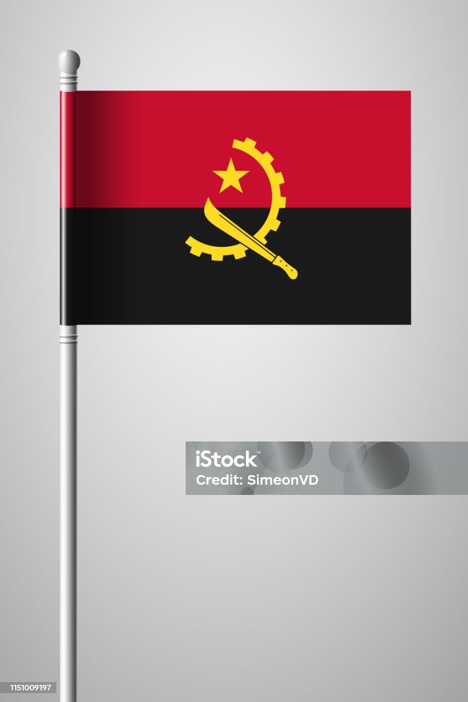 Bendera Angola Bendera Nasional Di Tiang Bendera Ilustrasi Terisolasi ... Bendera Angola Bendera Nasional Di Tiang Bendera Ilustrasi Terisolasi ...