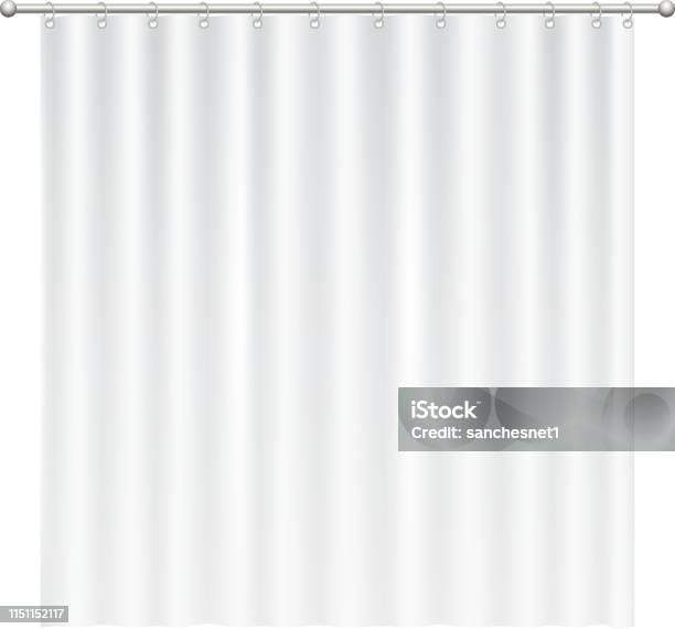 Blank Vit Gardin På Vit Bakgrund Foto Realistisk Isolerad Vektor ... Blank Vit Gardin På Vit Bakgrund Foto Realistisk Isolerad Vektor ...