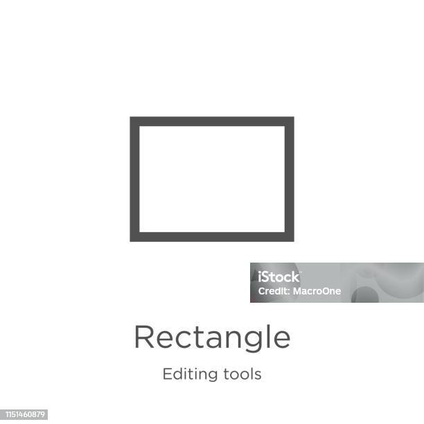 Rectangle Icon Vector From Editing Tools Collection Thin Line Rectangle