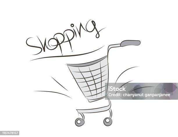 Ilustración De La Ilustración Vectorial Del Carrito De Compras Del