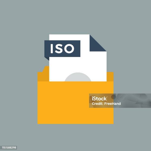Ikon Datar Format File Dokumen Ilustrasi Vektor File Dalam Folder