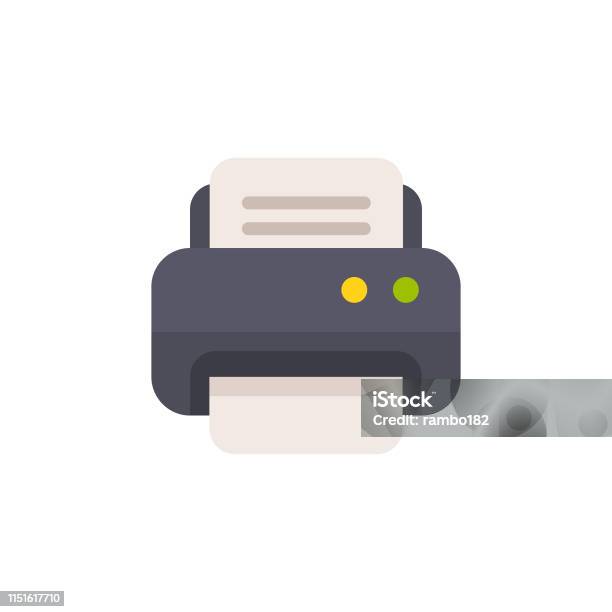 Icône Plat De Limprimante Pixel Parfait Pour Mobile Et Web Vecteurs