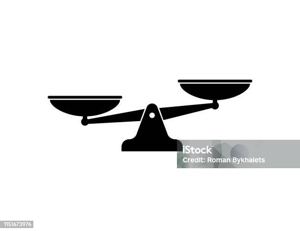 Icône De Léchelle Symbole De La Justice Poids Équilibre Signe De La