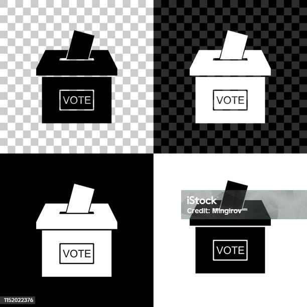 Boîte De Vote Ou Urne Avec Licône Denveloppe Disolement Sur Le Fond